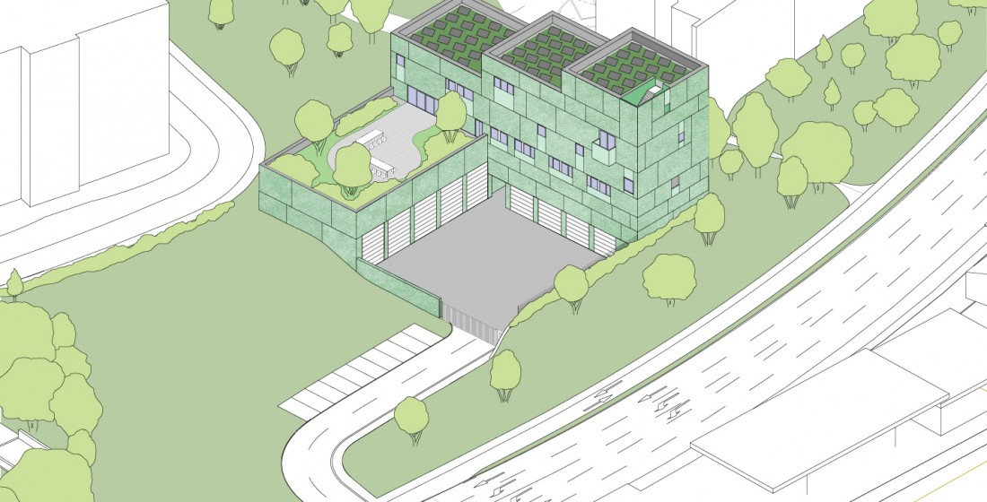 Construction d'une caserne de pompiers à Ixelles